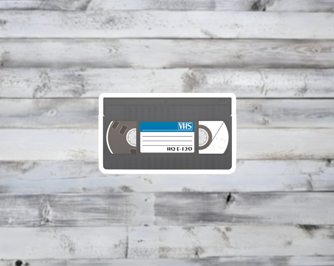 Classic VHS Tape Vinyl Vinyl Sticker Retro 80s Video Cassette Sticker ...