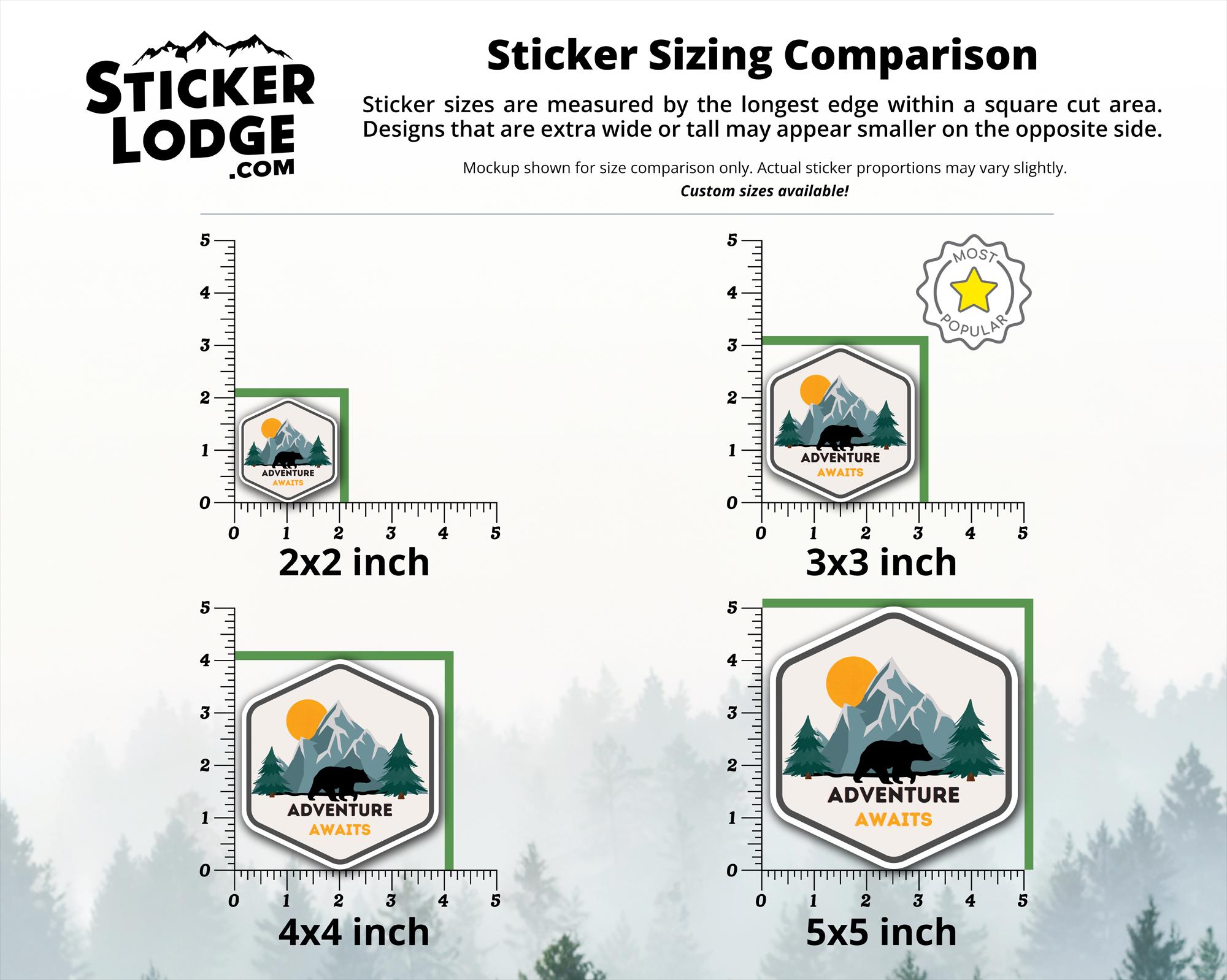 Adventure Awaits Nature Vinyl Sticker - Hiking Camping Exploration ...