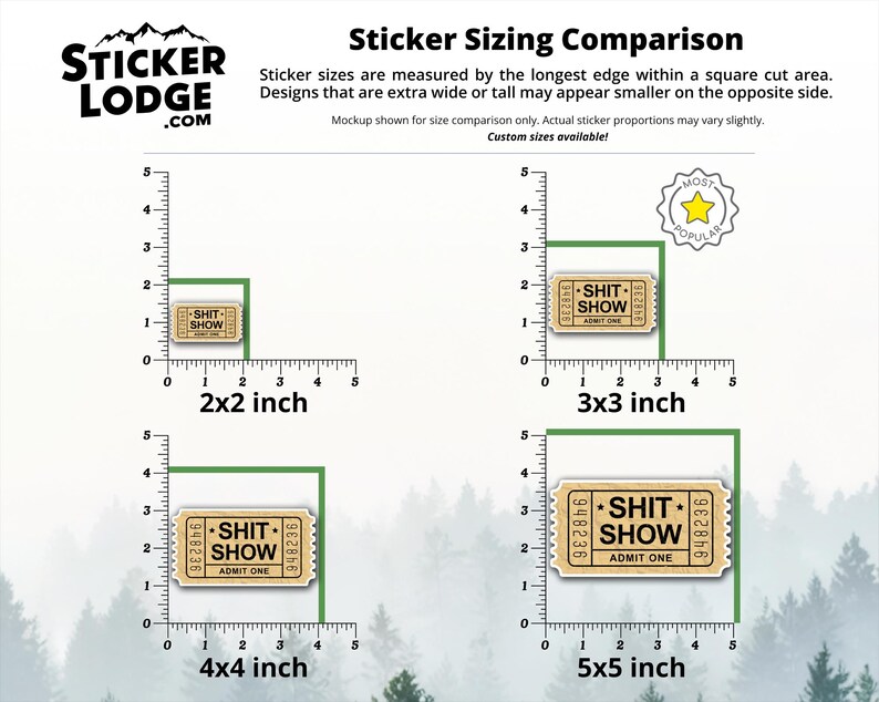 Shit Show Ticket Vinyl Sticker - Funny Admit One Decal - Etsy