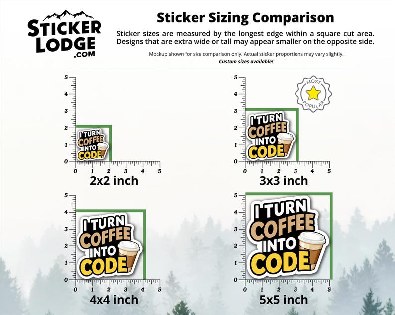 I Turn Coffee Into Code Vinyl Sticker – Funny Programmer Coffee Decal ...