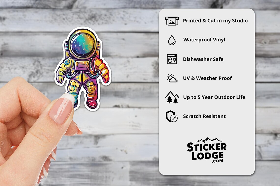 Cosmic Astronaut Vinyl Sticker - Space and Astronomy Enthusiasts - Etsy