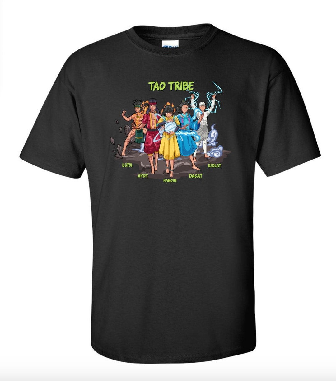 Filanime Tao Tribe Lupa Apoy Hangin Dagat Kidlat Anime Shirt Cotton ...