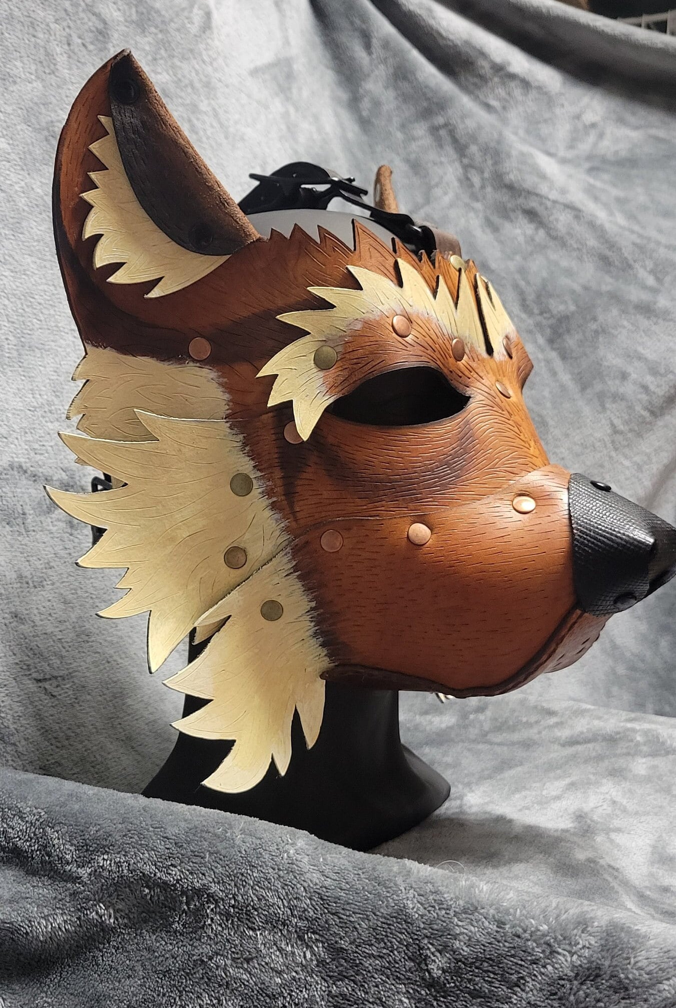 Leather Wolf Mask - Etsy