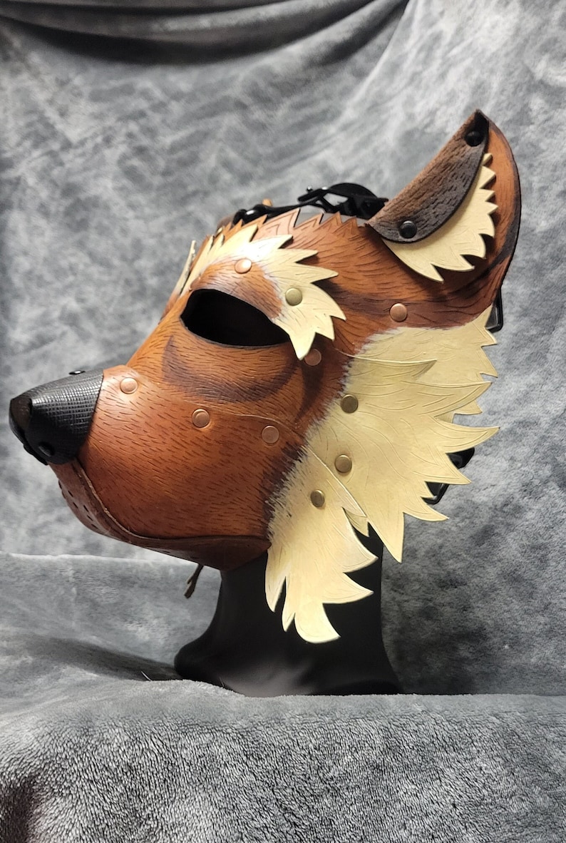 Leather Wolf Mask - Etsy