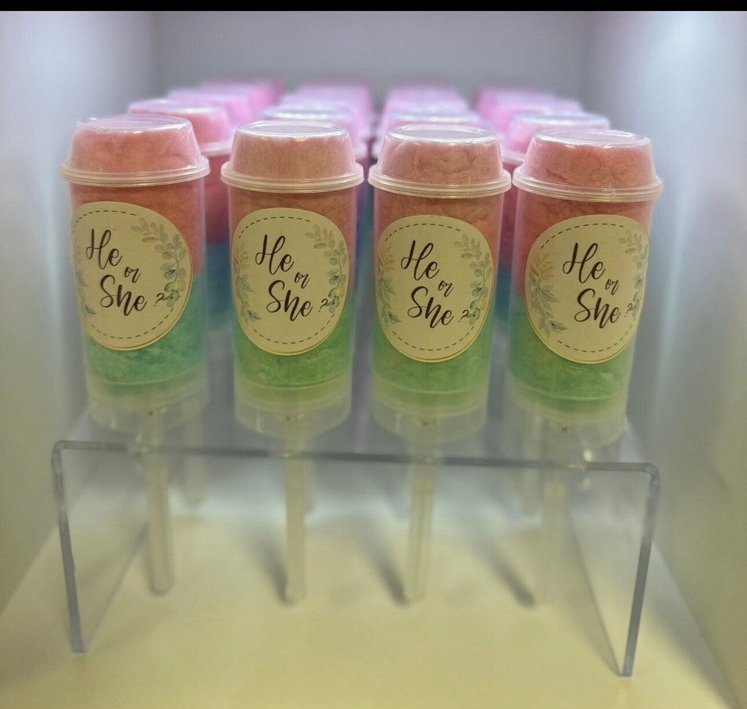 36 Cotton Candy Push Pops With Free Customized Sticker Labels & Free ...