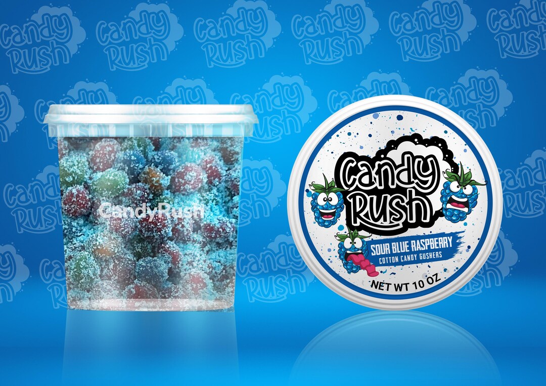 Sour Blue Razz Raspberry Cotton Candy Flavored Gushers Tiktok Viral ...