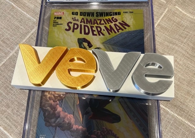 VEVE Logo 3d Printed Sign White Base Gold and Silver Letters - Etsy