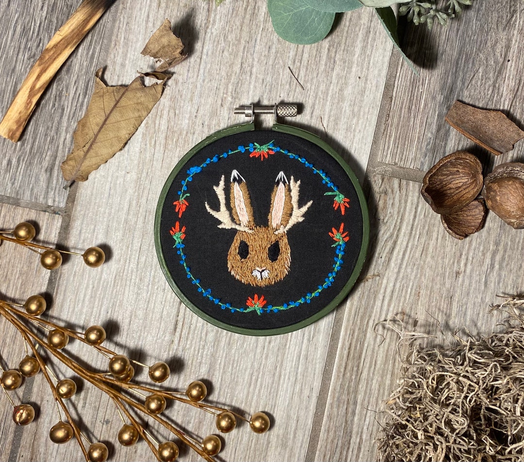Jackalope Embroidery - Etsy
