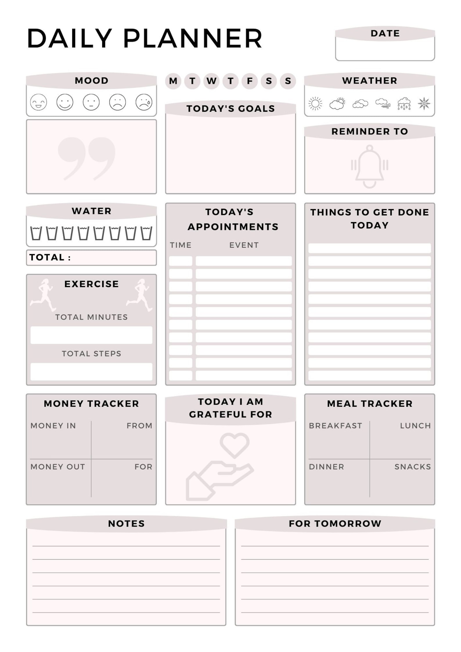 Daily Planner - Etsy