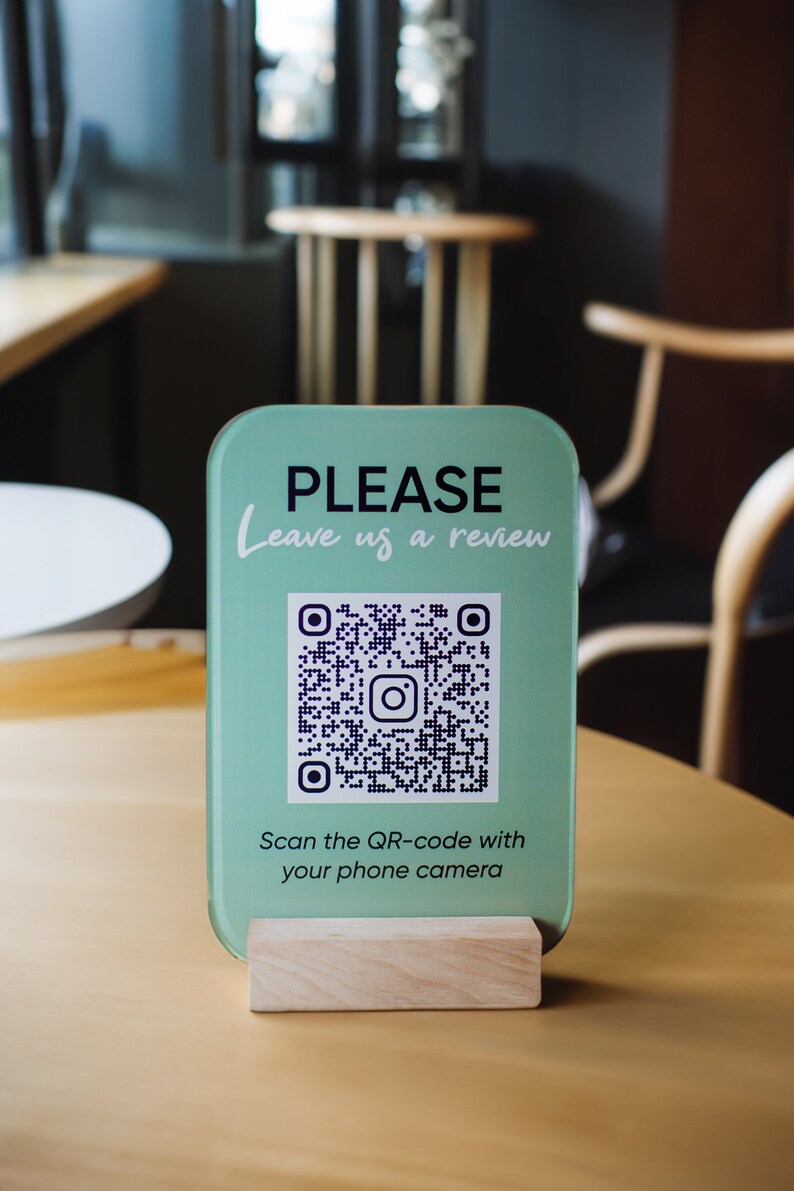 Mini QR Code Sign Social Sign Payment Sign Business Signage Instagram ...