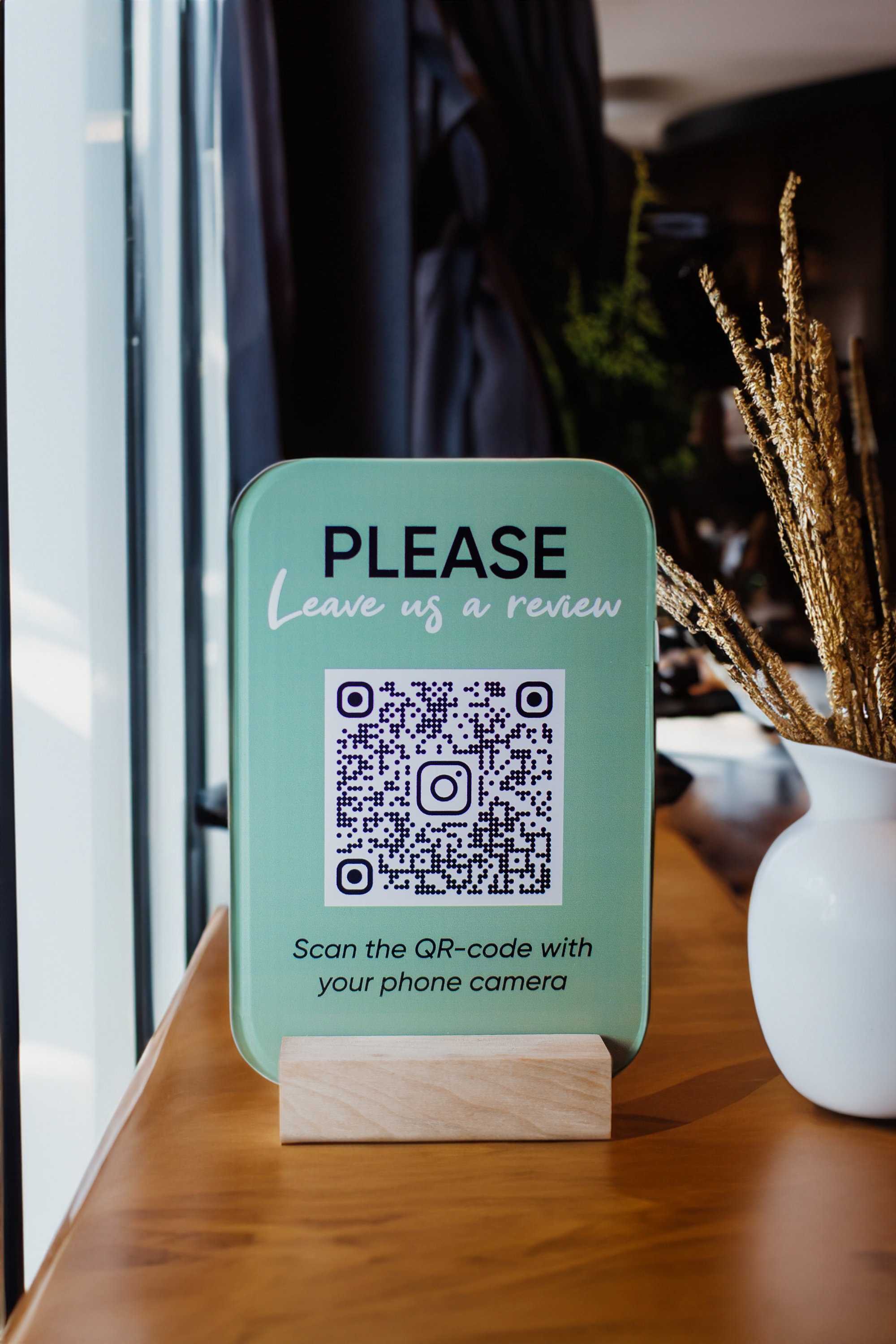 Mini QR Code Sign Social Sign Payment Sign Business Signage Instagram ...