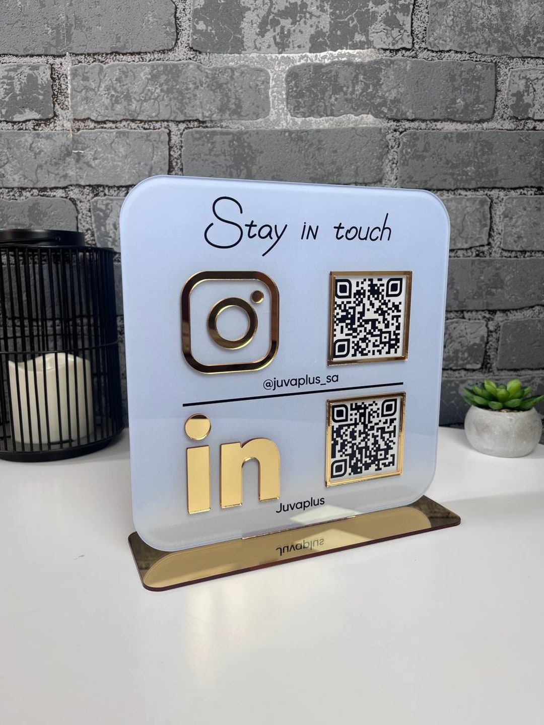 Multi QR Code Sign, Social Media QR Code, Business Socia, Media Sign ...