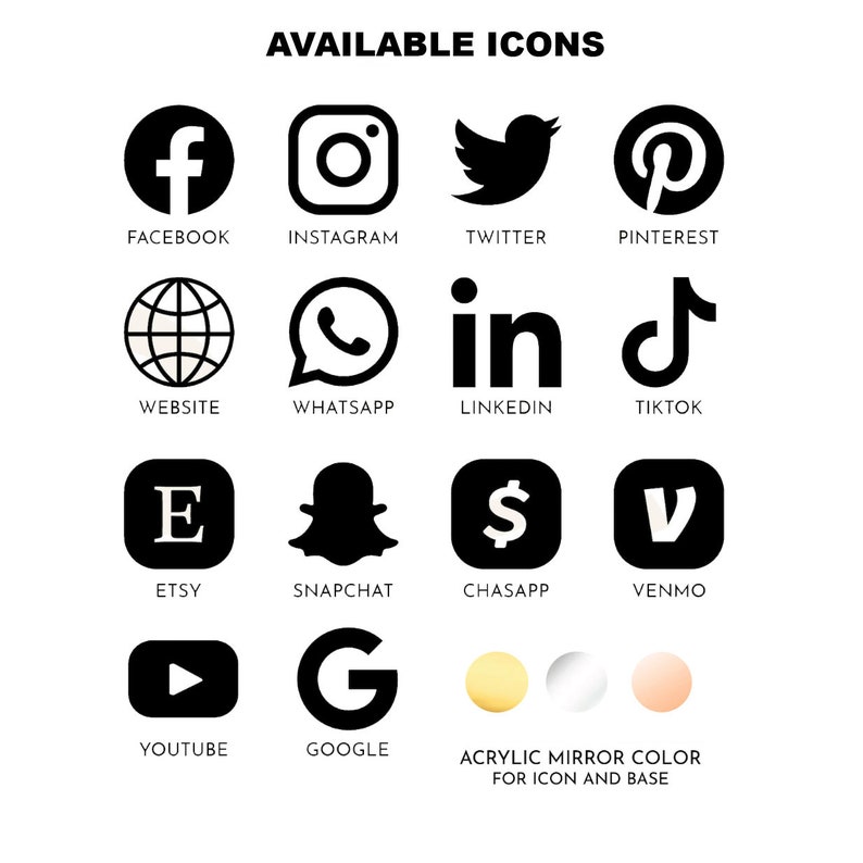 Triple Icon and QR Code Instagram Business Social Media Sign Salon Sign ...