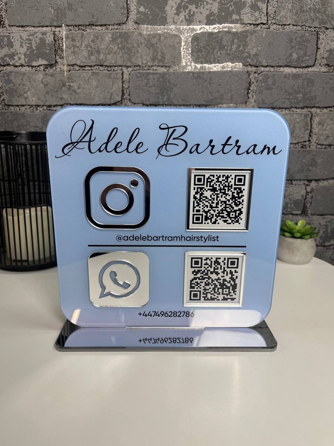 Multi QR Code Sign, Social Media QR Code, Business Socia, Media Sign ...