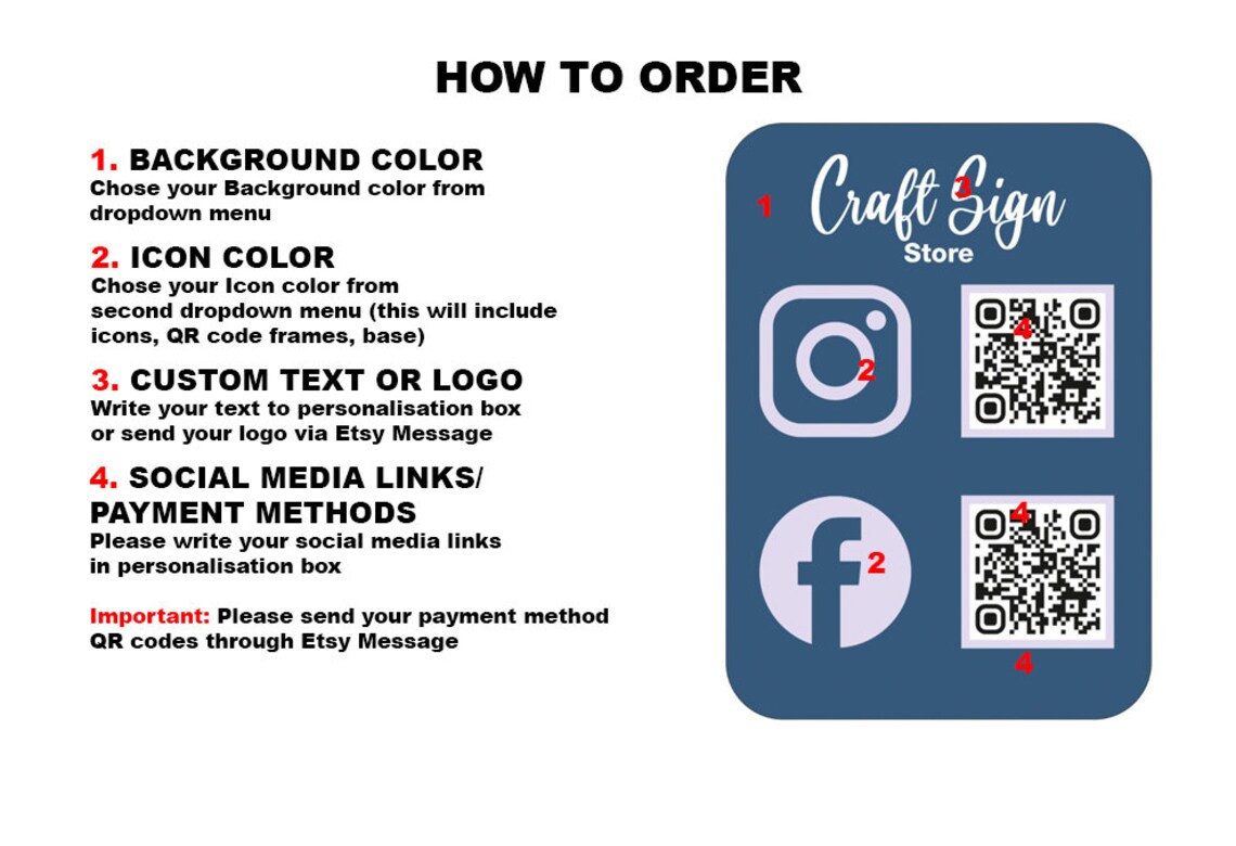 Double QR Code Sign Business Signs Salon Sign Beauty QR Code Sign ...