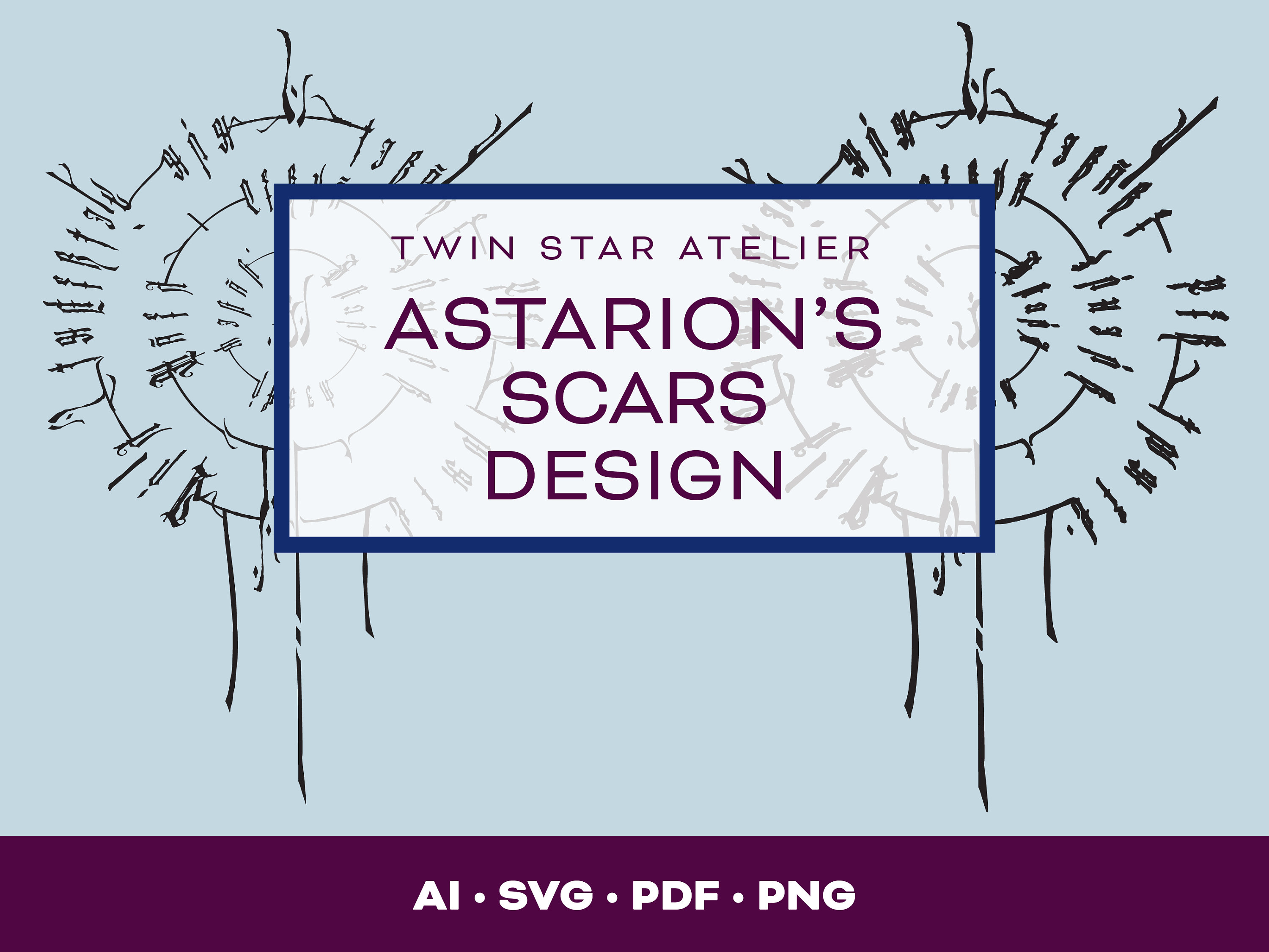 Astarion Scars BG3 | Cosplay Vector SVG PDF - Etsy