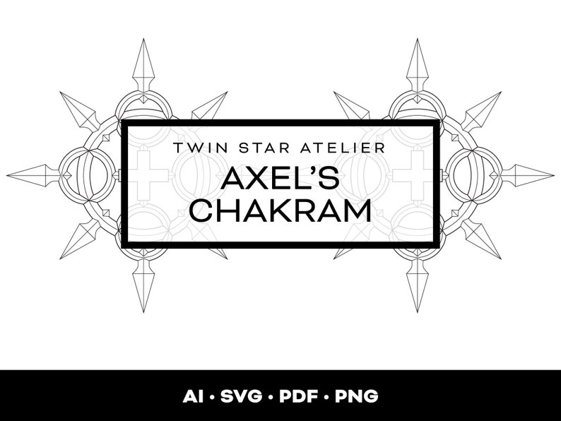 Axel's Chakram Digital Design Cosplay Vinyl Vector AI SVG PDF - Etsy