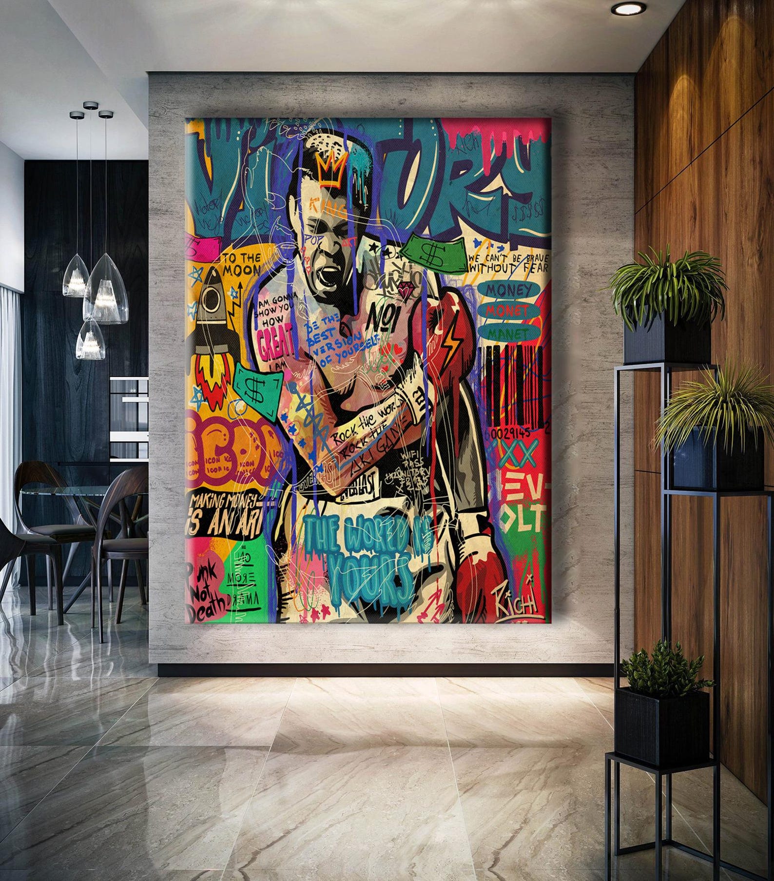 Muhammad Ali Pop Art Wall Art, Muhammad Ali Poster Print, Muhammad Ali ...