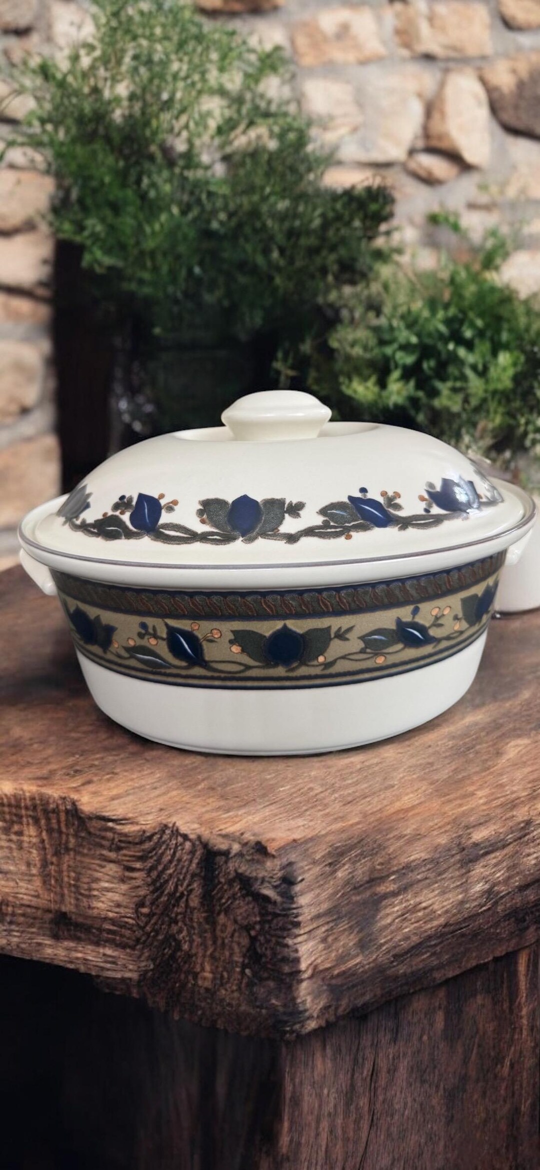 Mikasa Intaglio Arabella 91/4" Oval Casserole Serving Bowl W/lid - Etsy