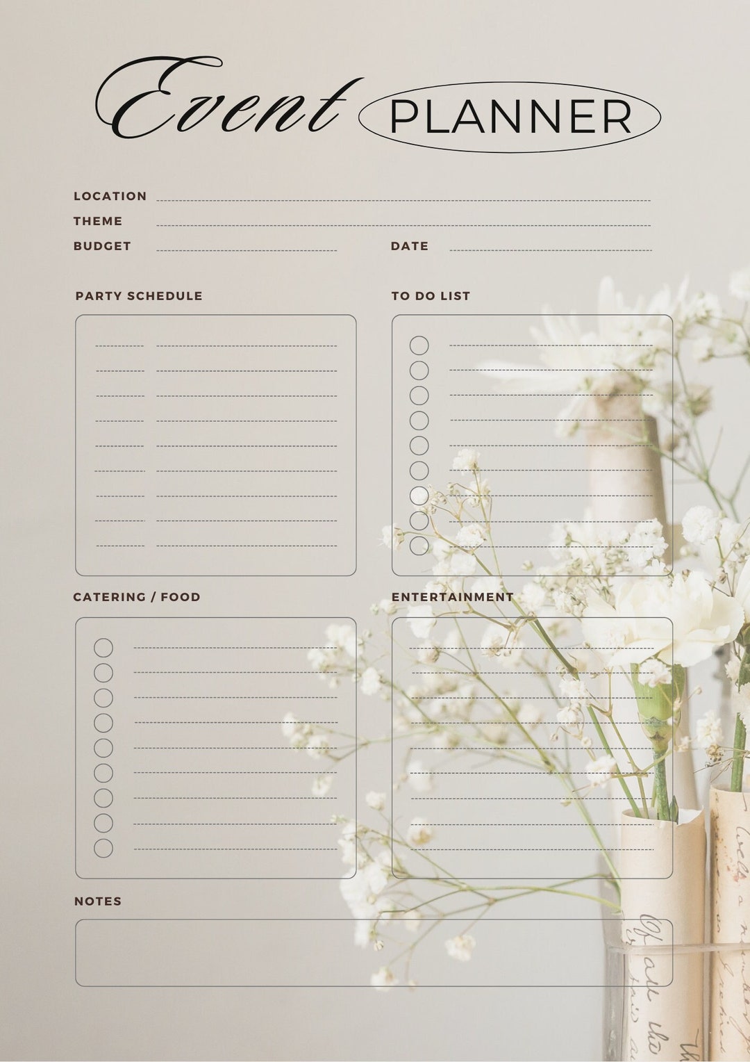 Event to Do List Pdf - Etsy