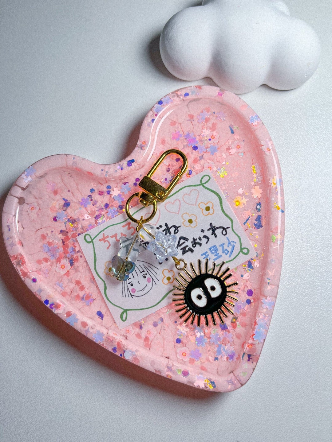 Soot Sprite Keychain Studio Ghibli Handmade Beaded Keychain Keychain ...