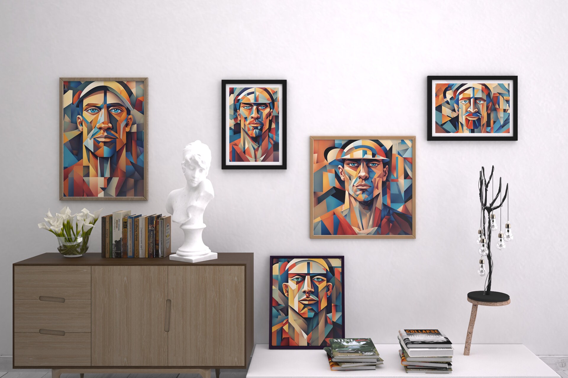 Cubist Men (5 Pack) Avant Garde Painting, Captivating, Abstract Cubism ...