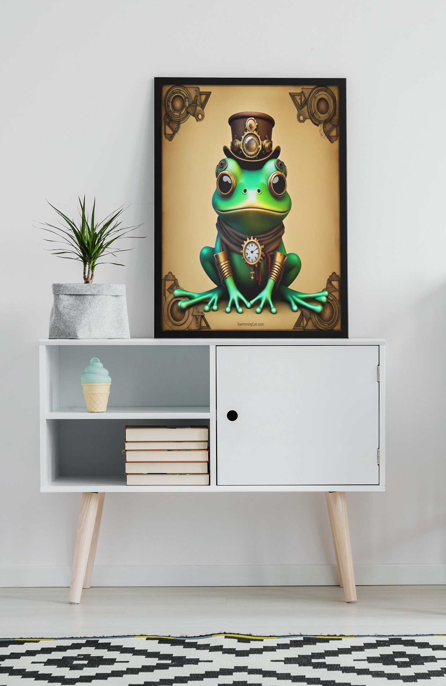 Steampunk Frog, Animal Print (5 Pack) Digital Download, Frog Art Print, Frog Wall Art, Frog ...