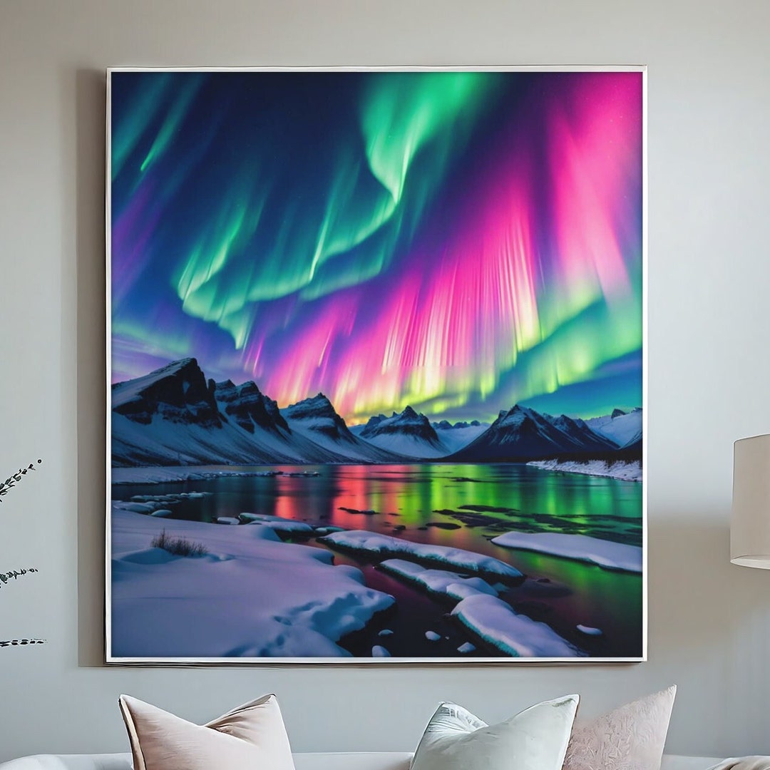 Aurora Borealis (5 Pack) Northern Lights, Wall Art Set, Printable Wall ...