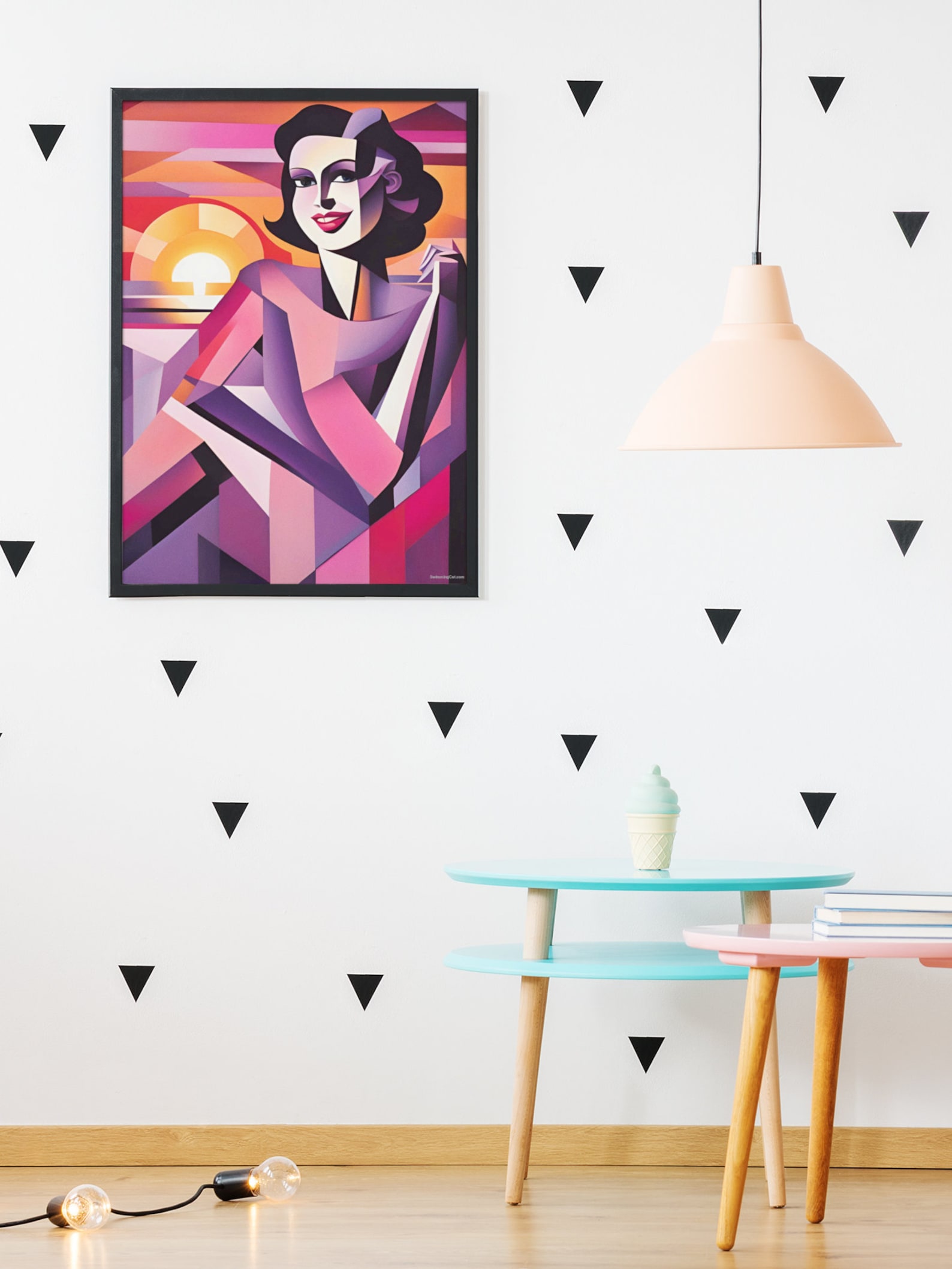 Cubist Women Pink (5 Pack) Mauve Pink Wall Art, Pink, Cubism Wall Art ...