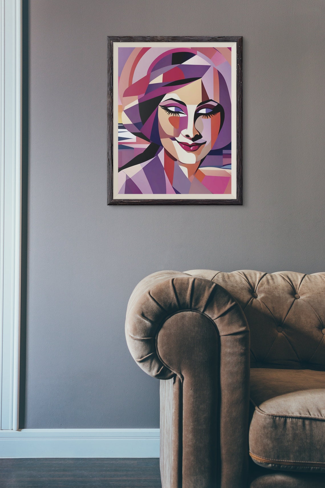 Cubist Women Pink (5 Pack) Mauve Pink Wall Art, Pink, Cubism Wall Art ...