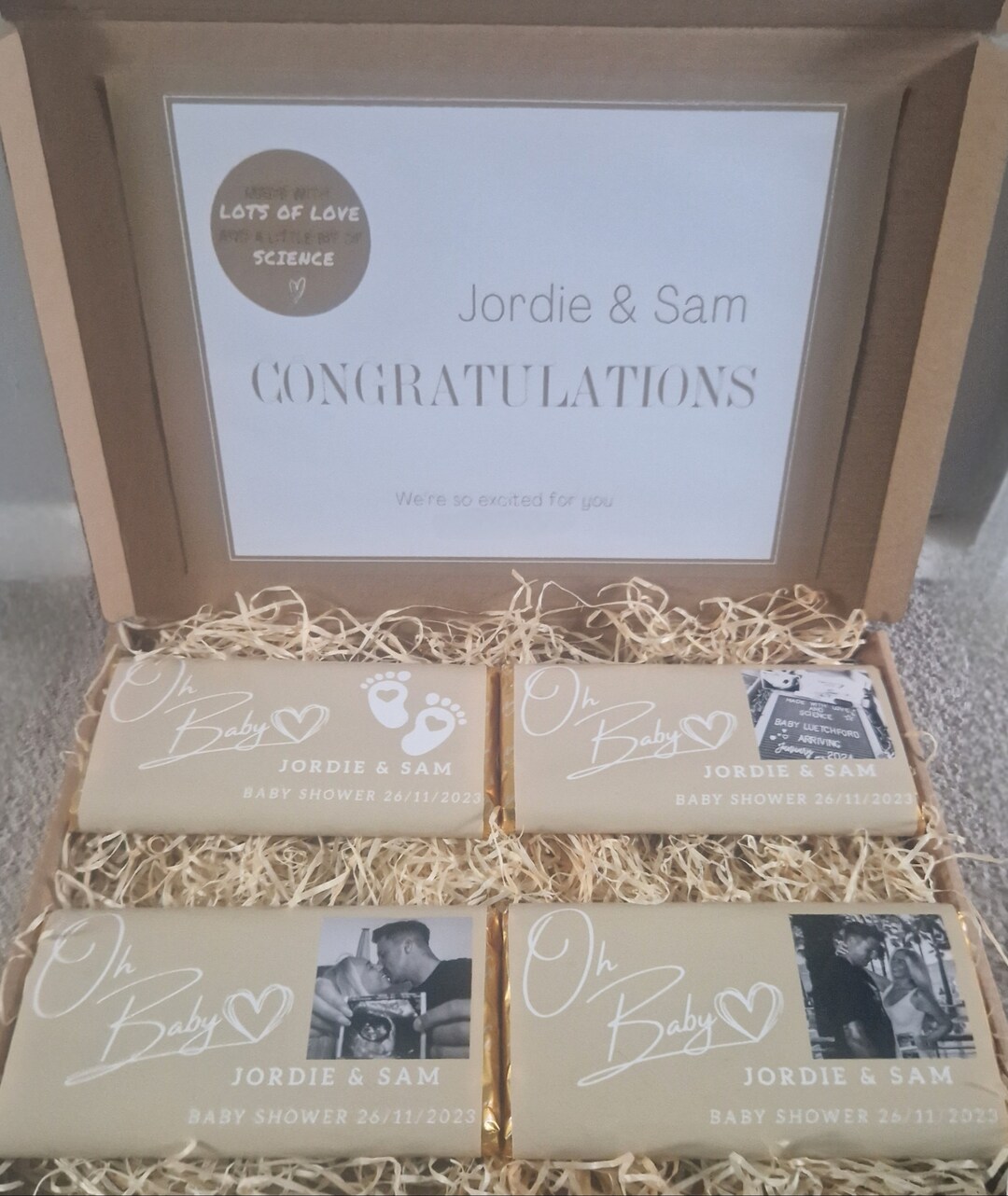 Personalised Chocolate Box Baby Shower Gift - Etsy