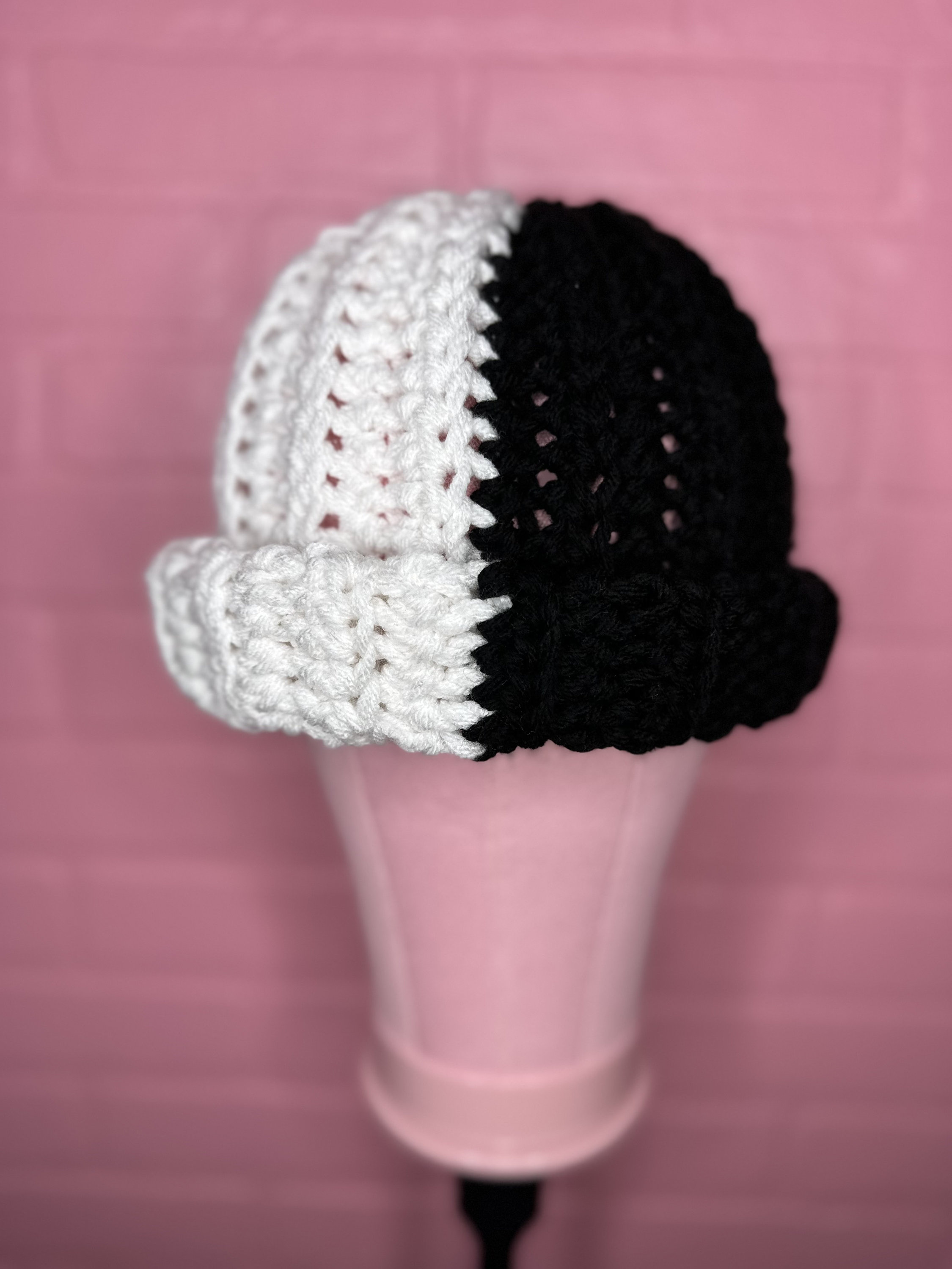 Half & Half Chunky Crochet Beanies - Etsy