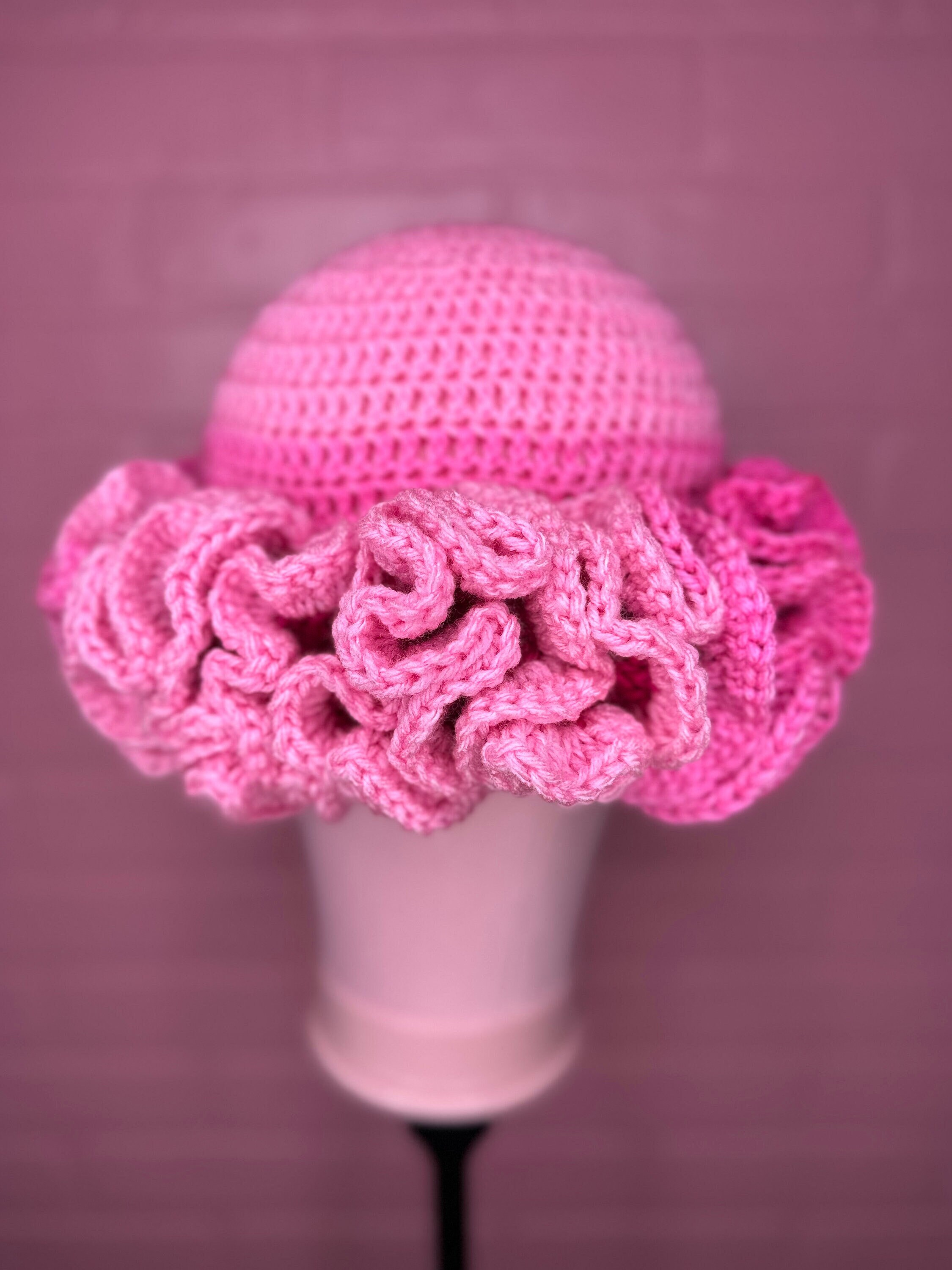 Extra Curly Ruffle Hat - Etsy