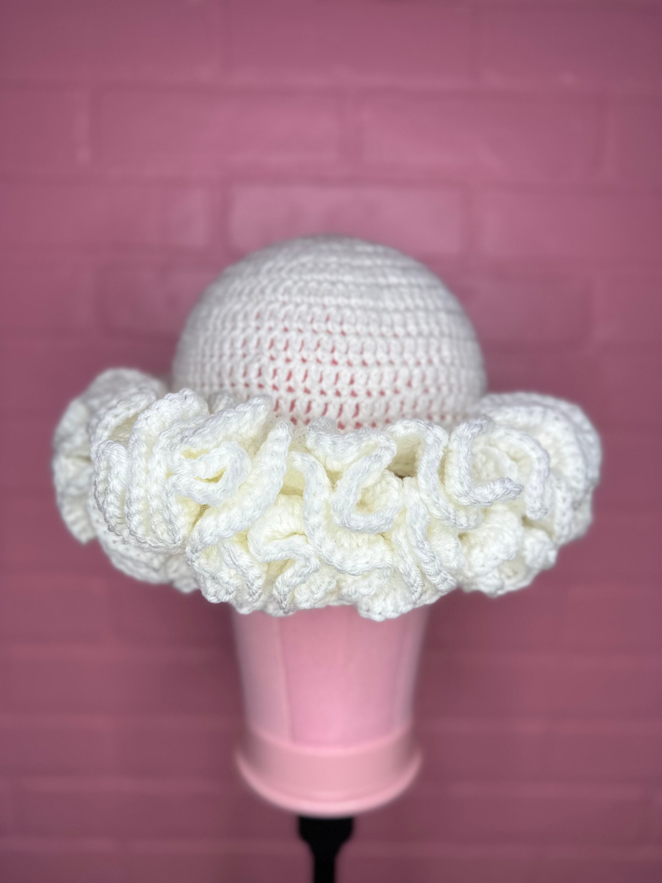 Extra Curly Ruffle Hat - Etsy