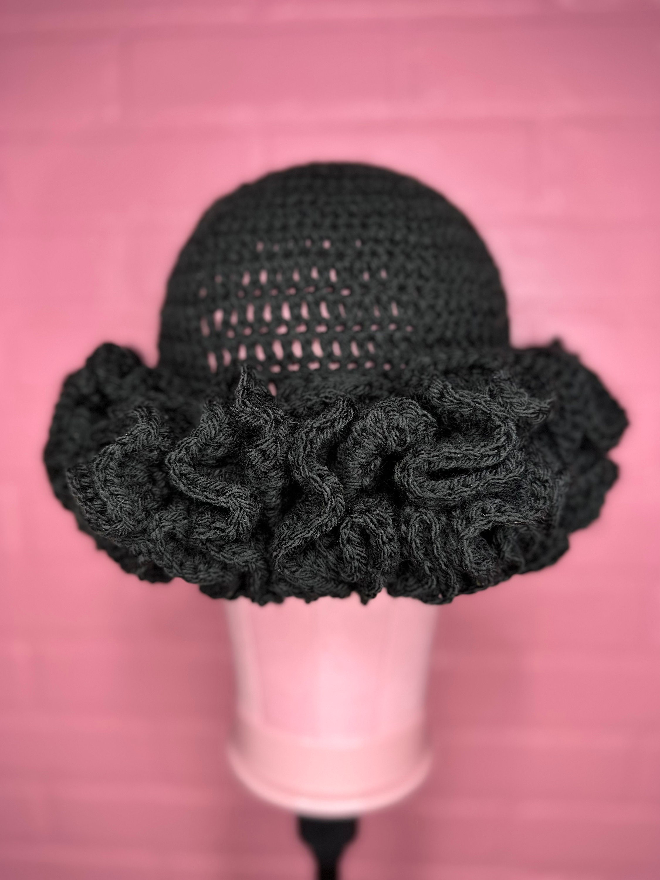 Extra Curly Ruffle Hat - Etsy