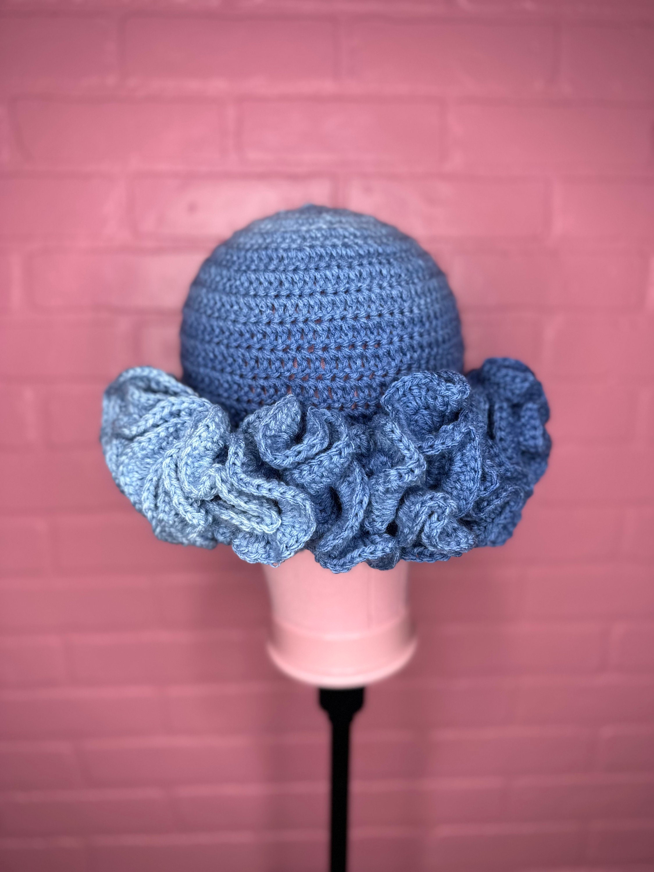 Extra Curly Ruffle Hat - Etsy