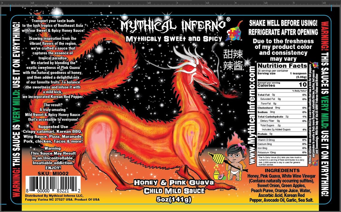 Mythical Inferno Hot Sauce Bundle Hot Sauce Box, Habanero Hot Sauce ...