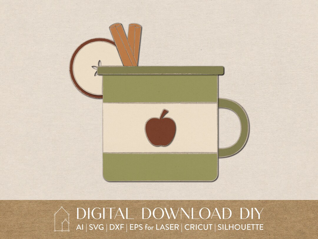 Apple Cider Mug | Digital Download | SVG, Ai, EPS, DXF | for Laser ...