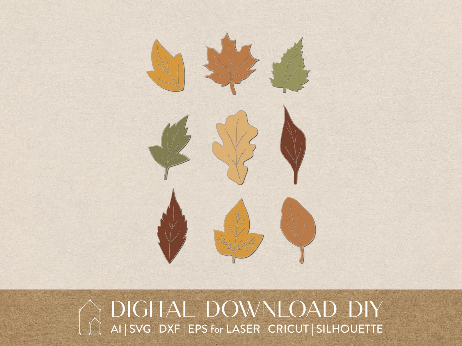 Autumn Leaves | Digital Download | SVG, Ai, EPS, DXF | for Laser ...
