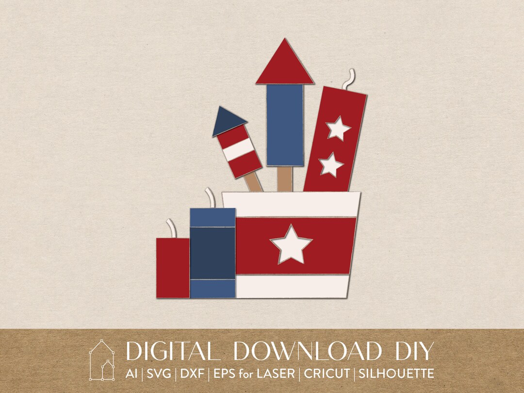 Fireworks | Digital Download | SVG, Ai, EPS, DXF | for Laser, Cricut ...