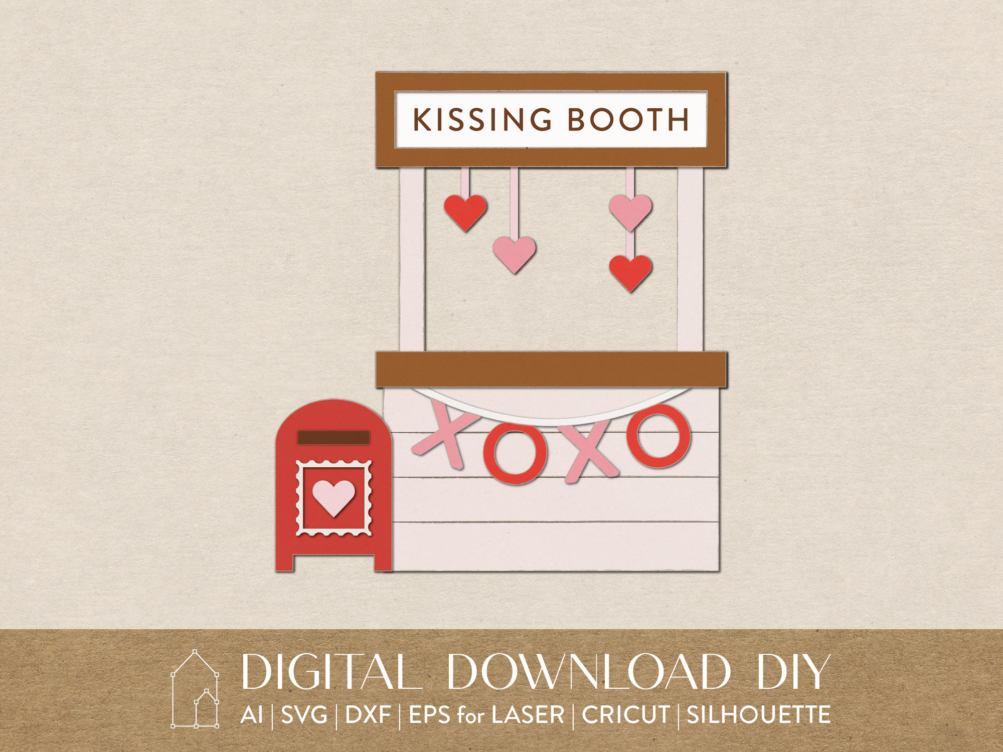 Kissing Booth | Digital Download | SVG, Ai, EPS, DXF | for Laser ...