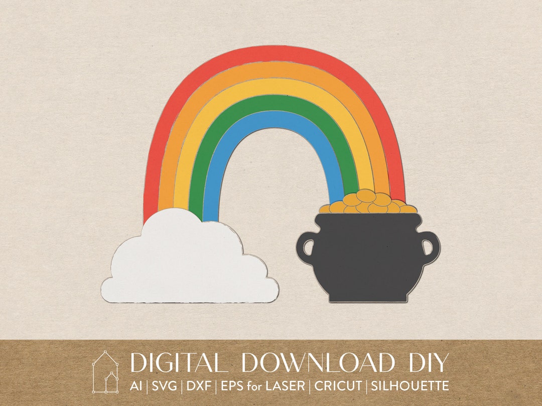 Pot of Gold | Digital Download | SVG, Ai, EPS, DXF | for Laser, Cricut ...