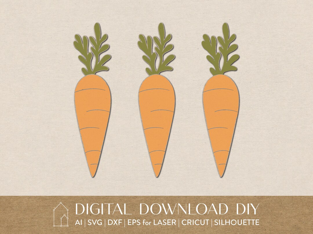 Carrots | Digital Download | SVG, Ai, EPS, DXF | for Laser, Cricut ...