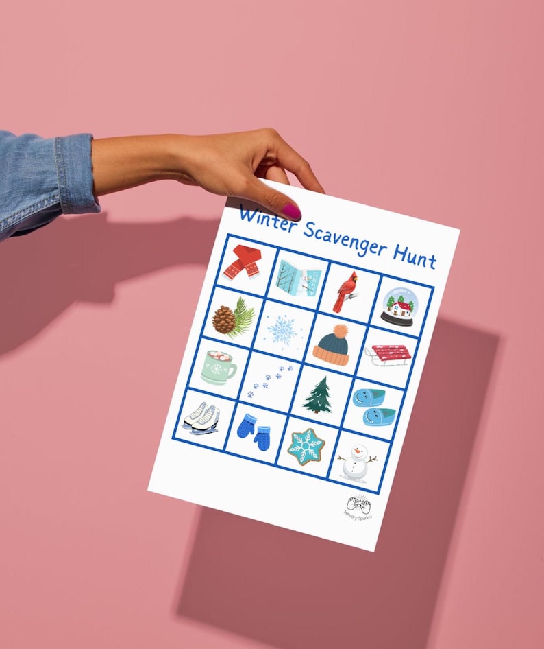 Winter Scavenger Hunt, Bucket List and Wall Art Bundle for Families - Etsy