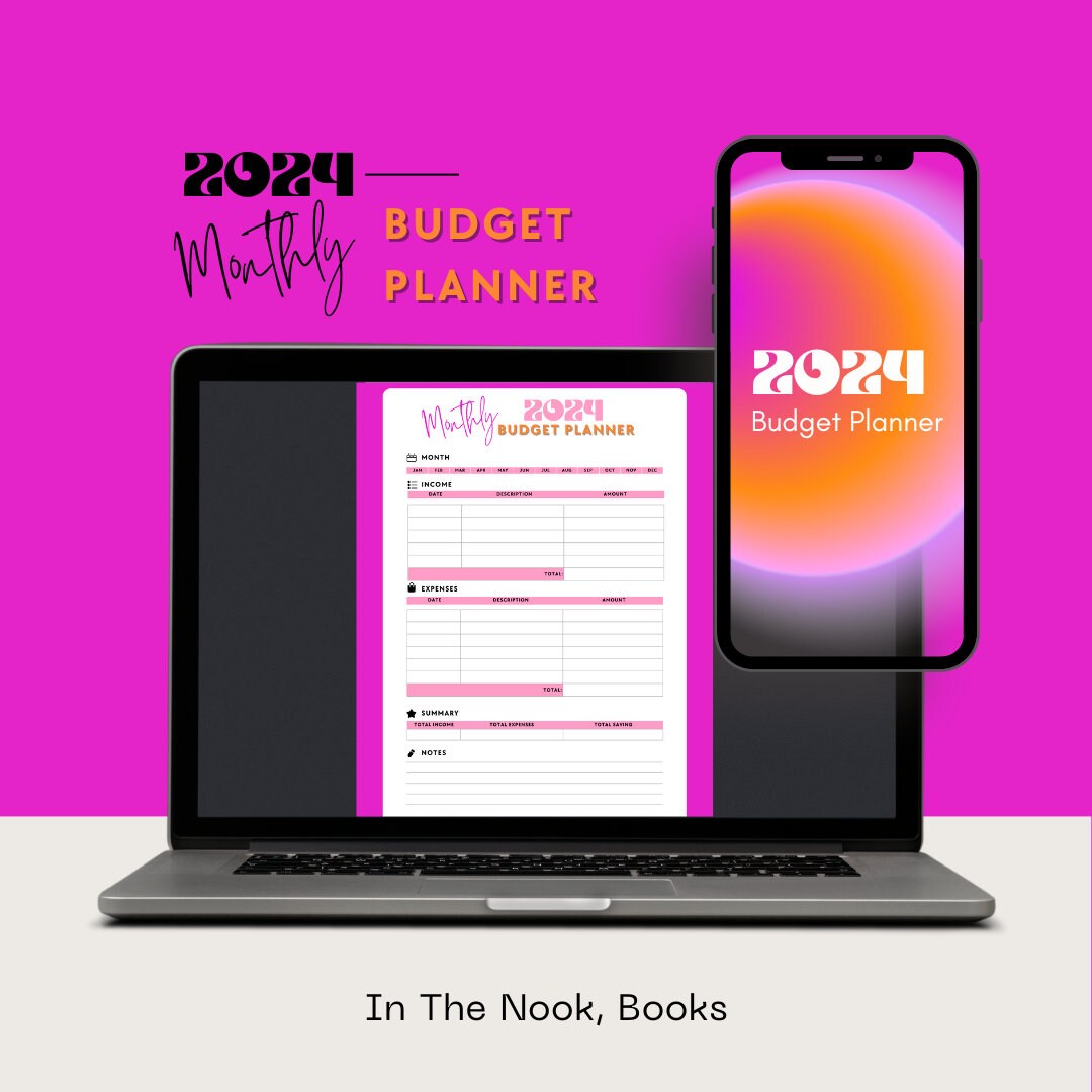 2024 Monthly Budget Planner - Etsy