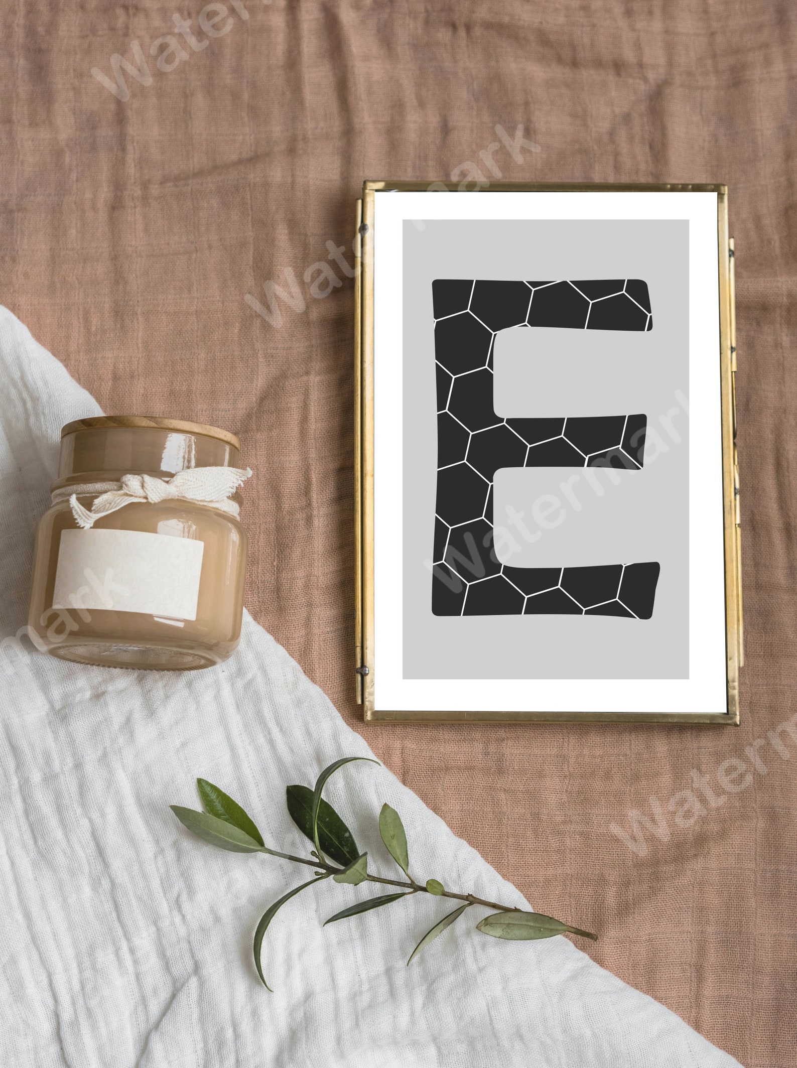Printable Initial Name Design for Newborn Baby Gift, Letter or Alphabet ...