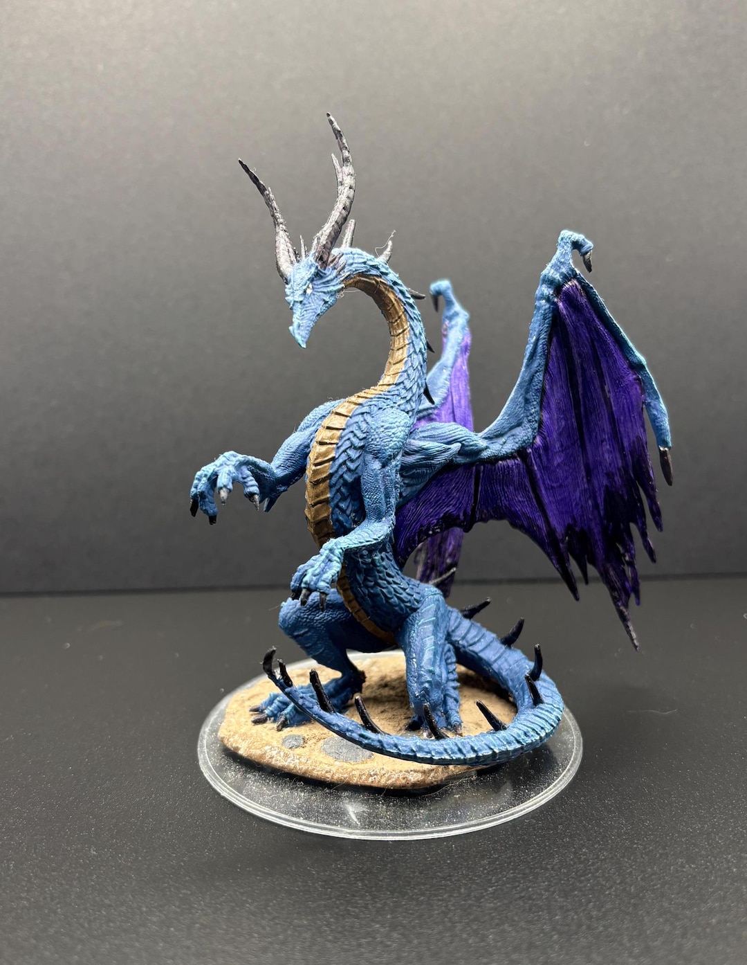 Painted Blue Dragon Miniature - Etsy