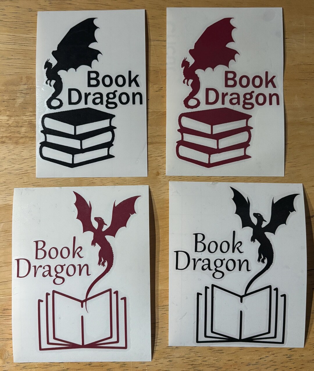 Book Dragon - Vinyl Decal - Etsy
