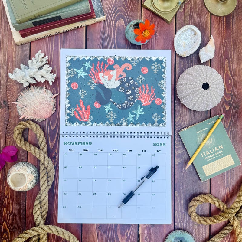 Sea Life Calendar 2026 - Etsy