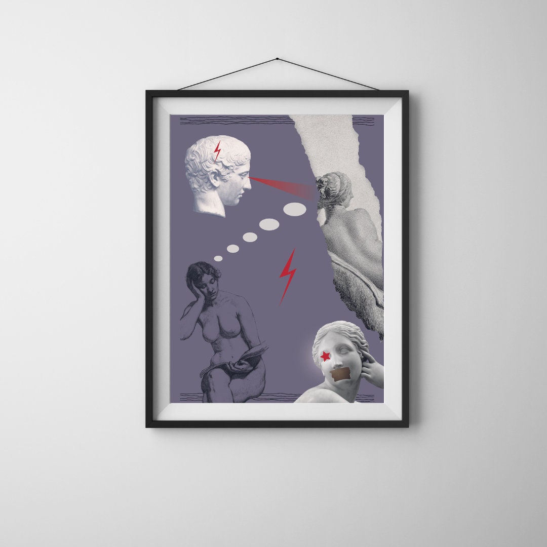 Collage Art Print Poster. Wall Art Decore. WOMAN - Etsy